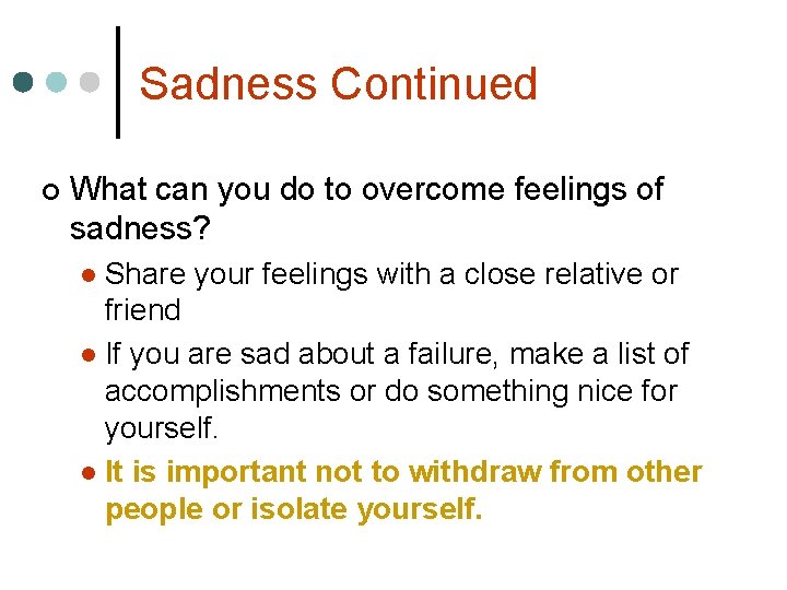 Expressing Your Emotions Ch 1 Section 3 WarmUp