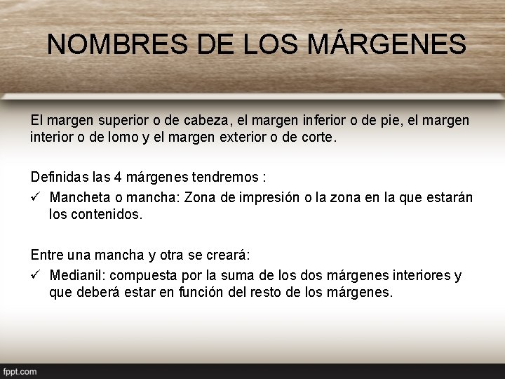 SECCIONES Y PARTES DE LAS PUBLICACIONES INTERIOR DEL