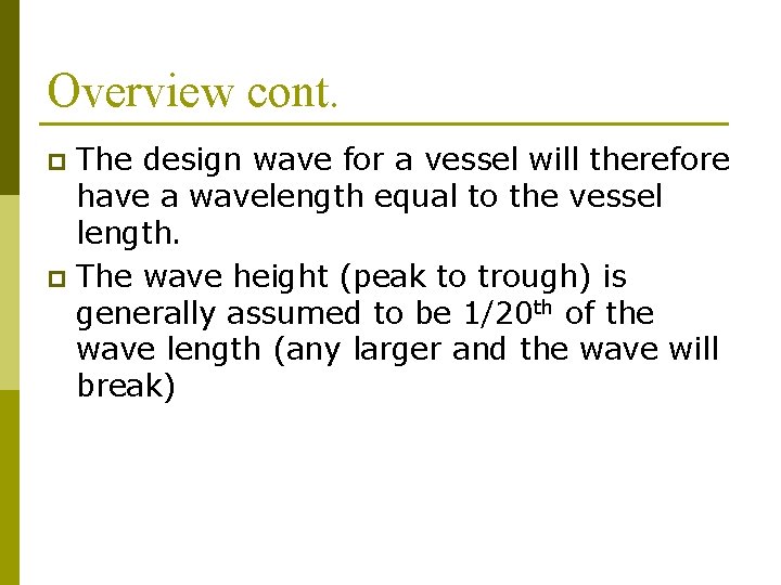 Eng 6002 Ship Structures 1 Hull Girder Response