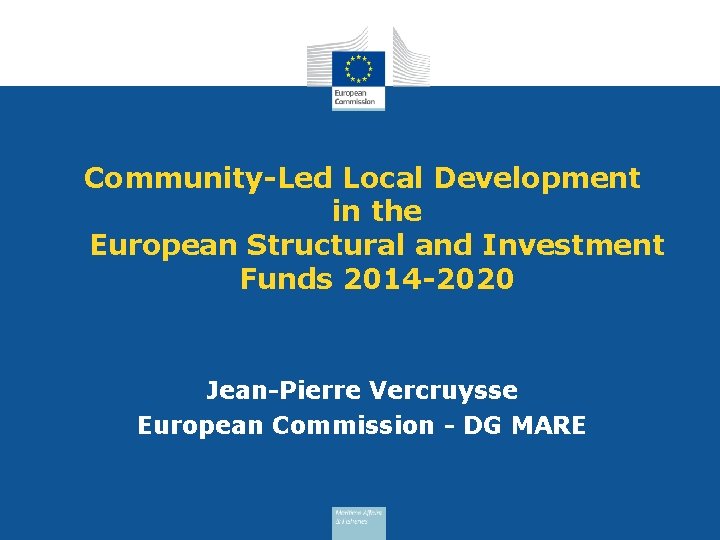 CommunityLed Local Development in the European Structural and