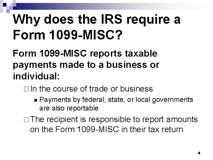 IRS Form 1099 MISC Why is it Important