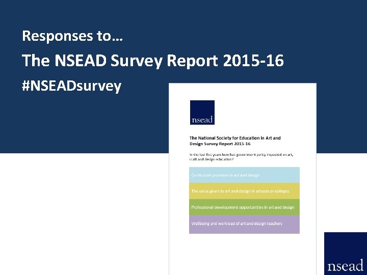 The NSEAD Survey Report 2015 16 The Education