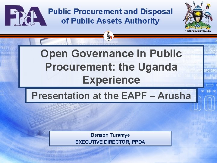 Public Procurement and Disposal of Public Assets Authority