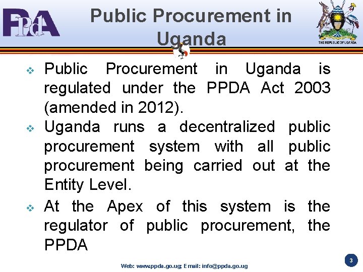 Public Procurement and Disposal of Public Assets Authority