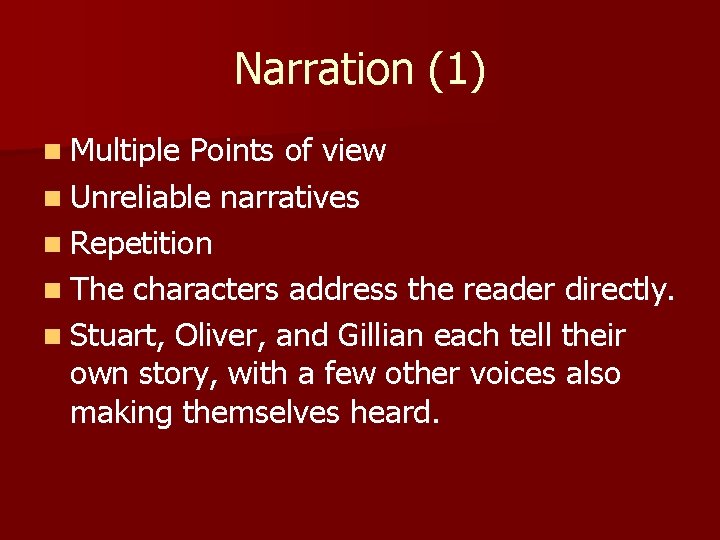 Talking It Over by Julian Barnes Presented by