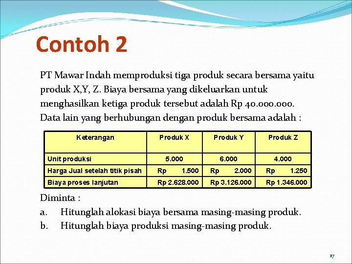 Perhitungan Biaya Produk Bersama Joint Products dan Produk