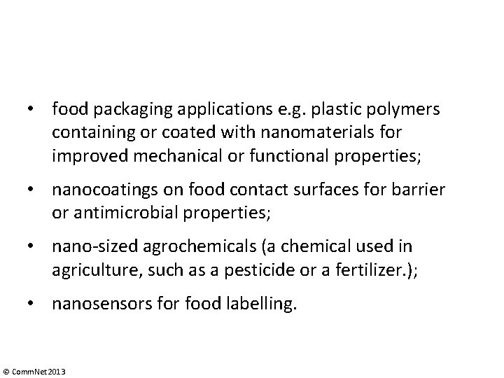 Application of nanotechnology in food and packing Dr