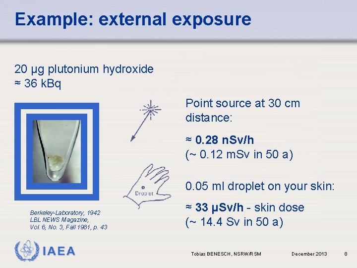 Training for Radiation Protection Officers December 2013 Session
