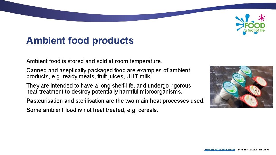 Modified Atmosphere Packaging MAP and ambient foods www