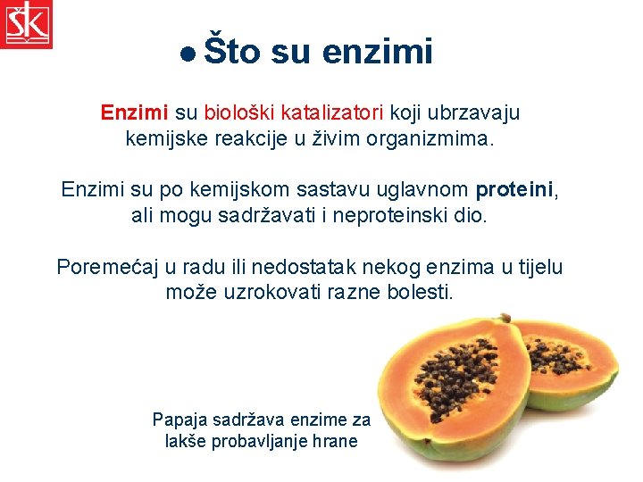 ENZIMI l to su enzimi Enzimi su bioloki