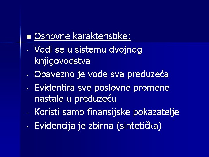 GLAVNA KNJIGA I PROBNI BILANS GLAVNA KNJIGA n
