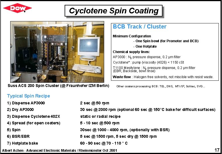 Cyclotene Advanced Electronics Resins CH Si CH CH