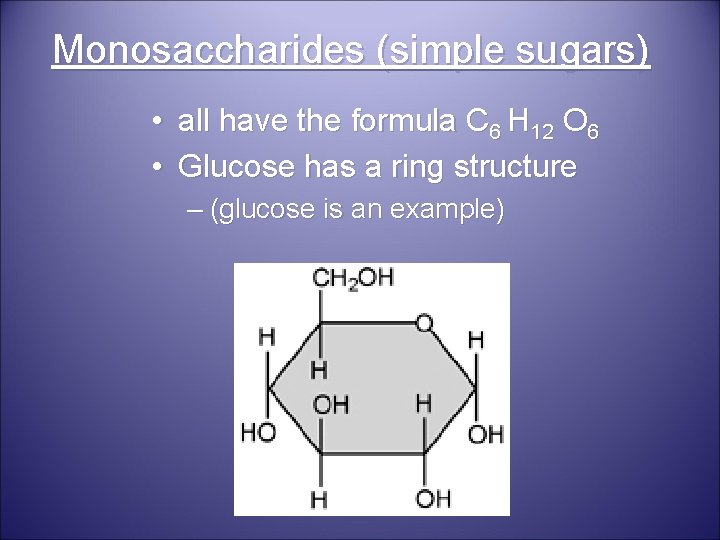 Carbohydrates Saccharides Structure of Saccharides Composed of monomers