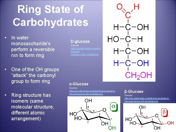 Carbohydrates Saccharides Structure of Saccharides Composed of monomers