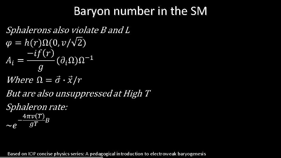 A very brief introduction to Electroweak Baryogenesis Graham