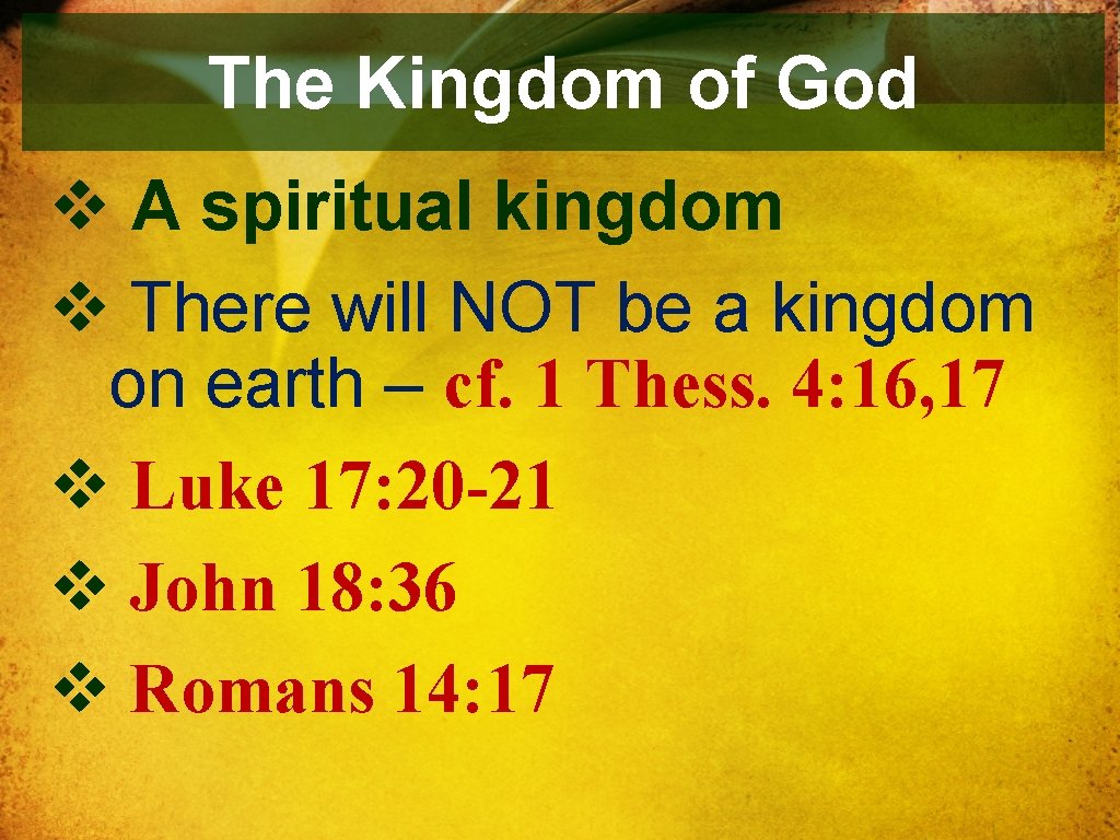 The Church Gods Kingdom The Church the Kingdom