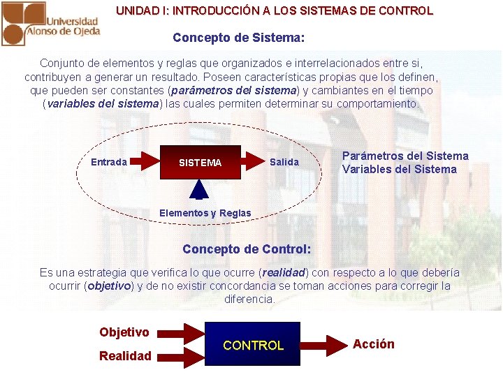 UNIDAD I INTRODUCCIN A LOS SISTEMAS DE CONTROL