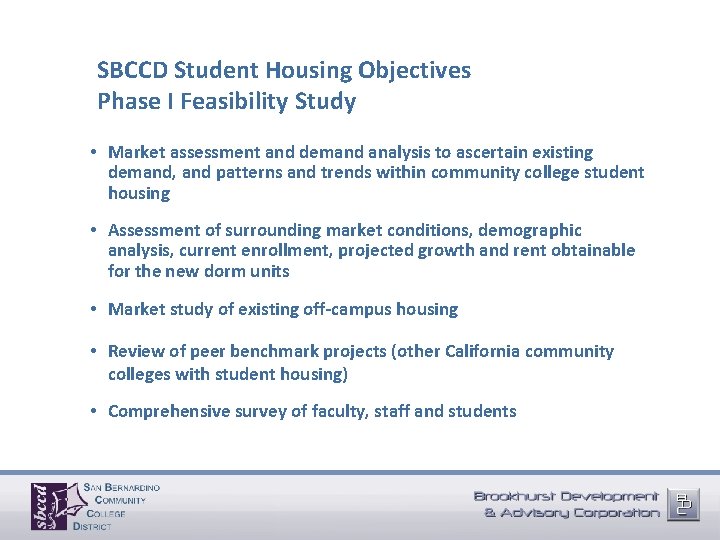 Phase 1 Student Housing Feasibility Study Market Assessment