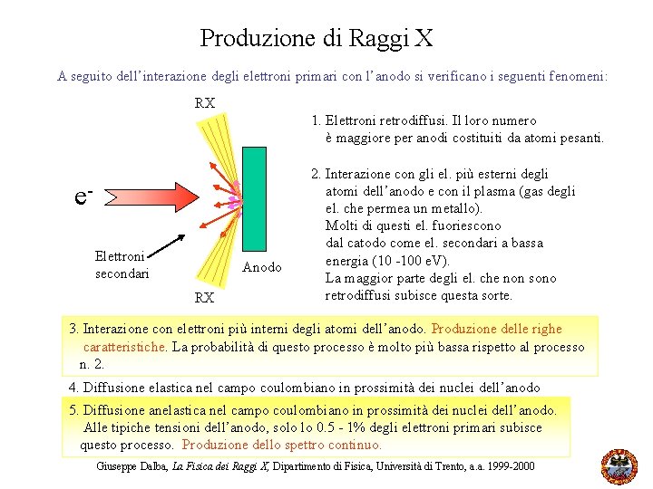 Spettro elettromagnetico Sorgenti Finestre Tipo Oggetti rilevabili Raggi