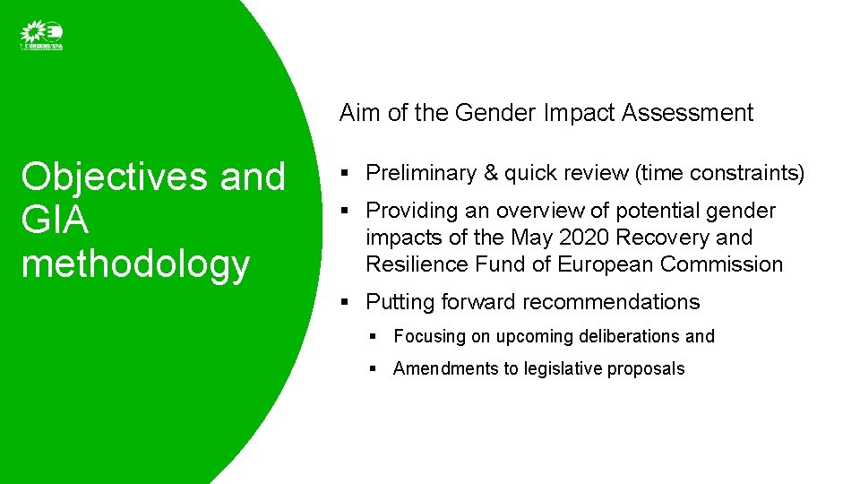 Next Generation EU leaves women behind Preliminary results