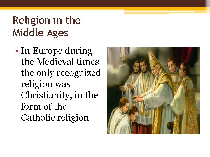 Religion in the Middle Ages Medieval Monks a