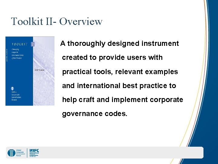 Developing Corporate Governance Codes of Best Practice Toolkit
