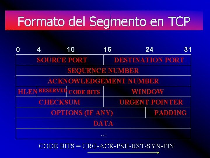 TCP Transmission Control Protocol Esquema de Capas de