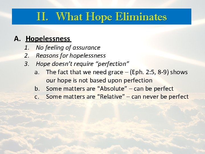 The Christians Hope The principle that v Refreshes