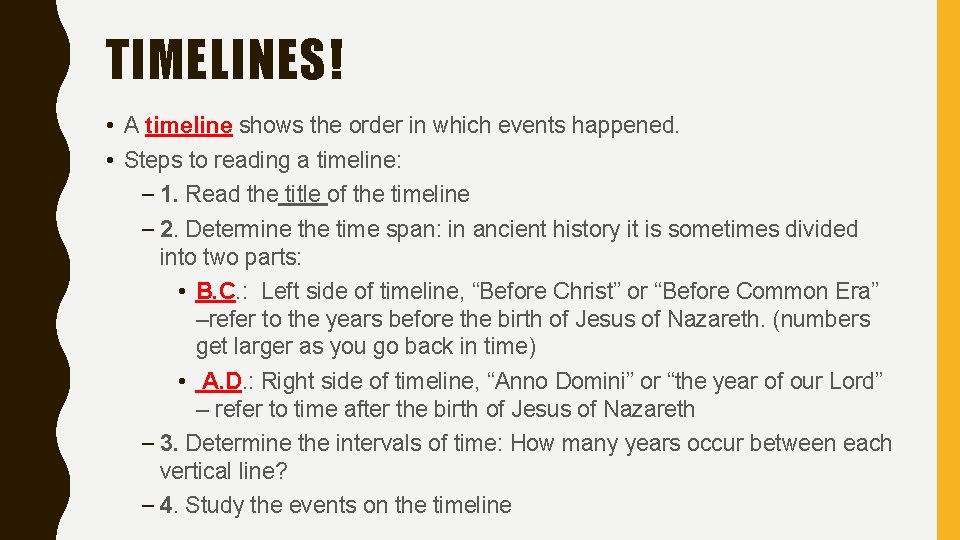 HUMAN MIGRATION AND TIMELINES WORLD HISTORY BELL RINGER