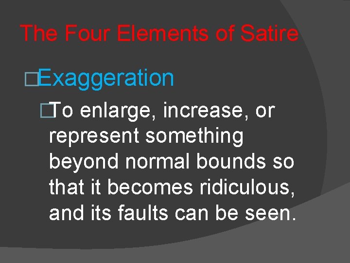 Bellwork Generate a list of elements of fairy