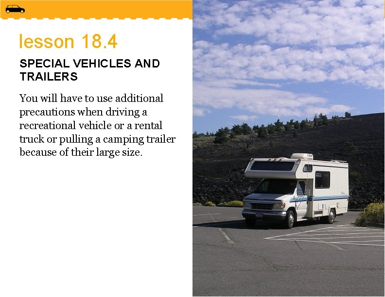lesson 18 4 SPECIAL VEHICLES AND TRAILERS You