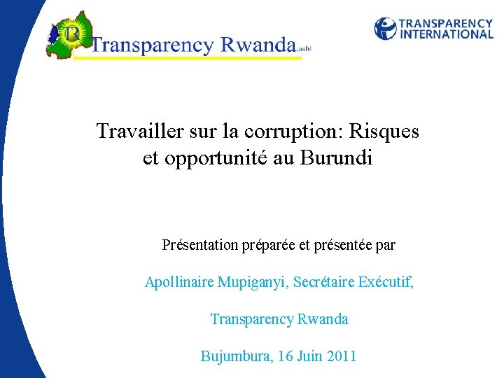 Travailler sur la corruption Risques et opportunit au