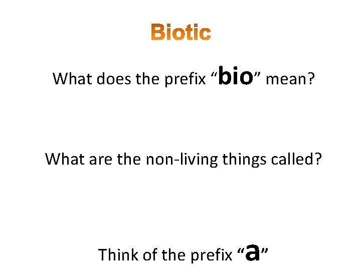 Biotic Abiotic Factors Are you a Survivor Someone