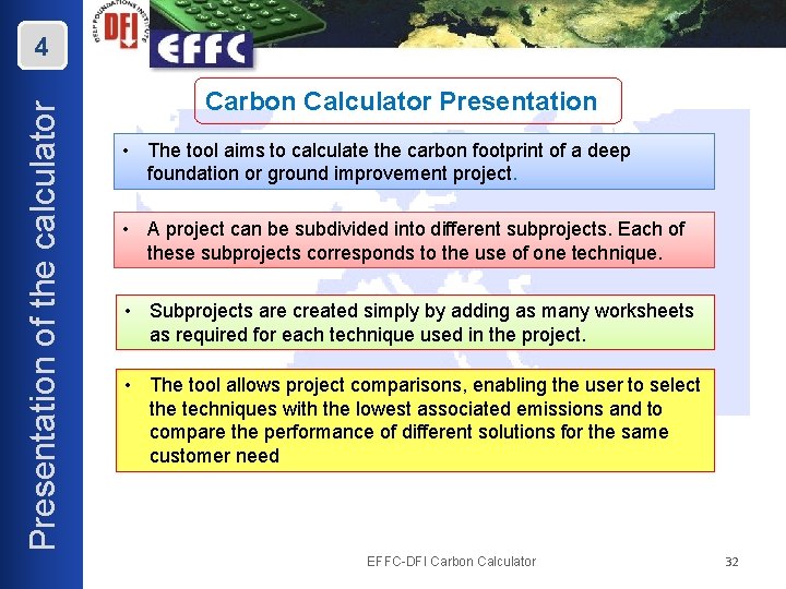 EFFC DFI GEOTECHNICAL CARBON CALCULATOR PROJECT Eng Luca