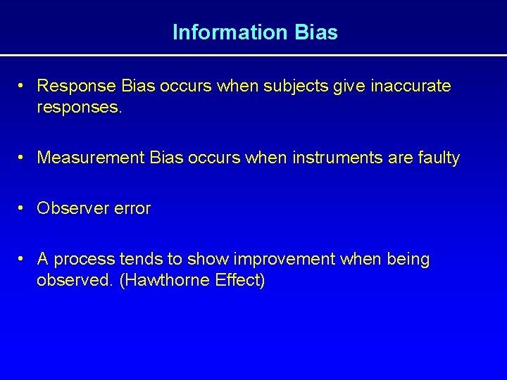 Design and Analysis of Clinical Study 2 Bias