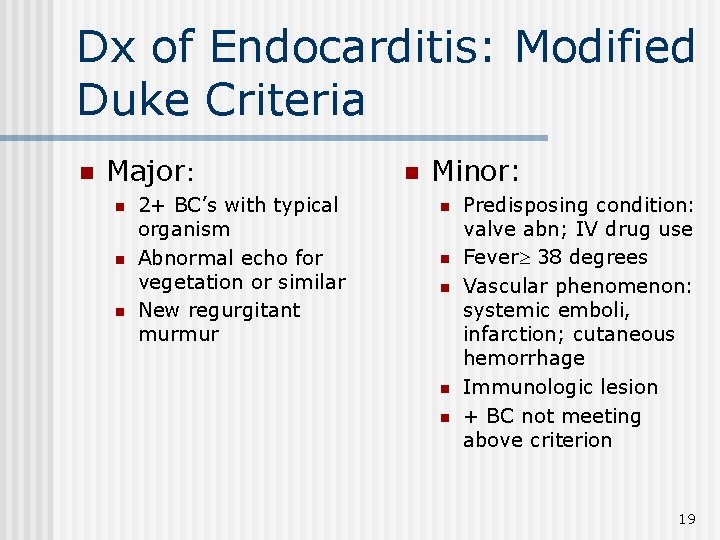 Infective Endocarditis J B Handler M D Physician
