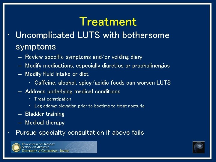 Lower Urinary Tract Symptoms in the Aging Male