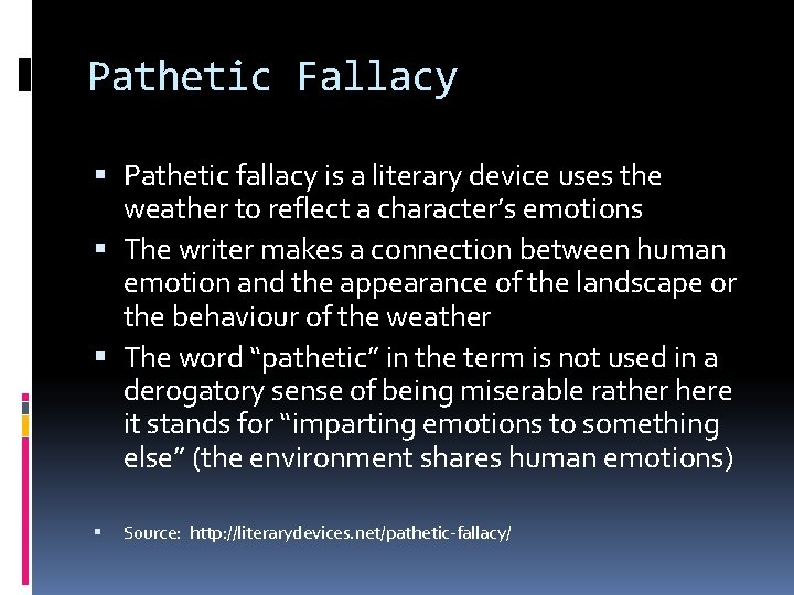 There is no terror in the bang only