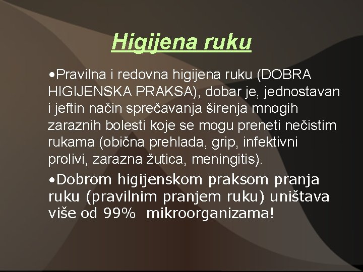 Lina higijena Pravila ponaanja u koli prezentacija za