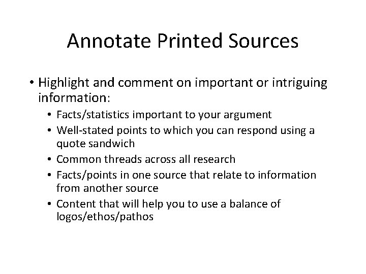 Avoiding Plagiarism Annotating Sources and Outlining Three Basic