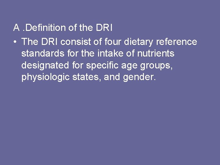 UNIT V Integration of Metabolism Nutrition I Overview