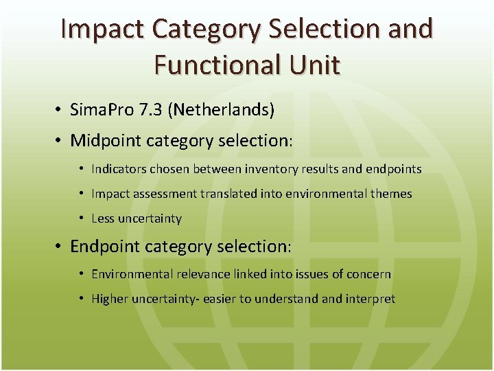 Life Cycle Assessment Analysis of Various Active and