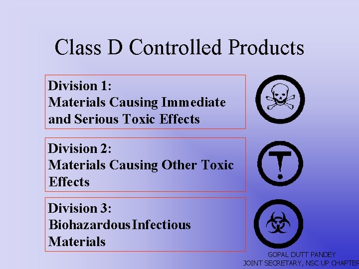 Workplace Hazardous Materials Information System WHMIS GOPAL DUTT