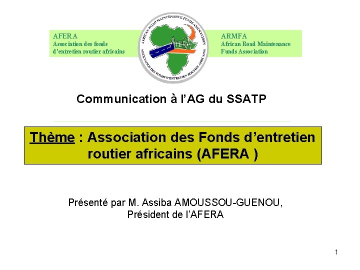 AFERA ARMFA Association des fonds dentretien routier africains