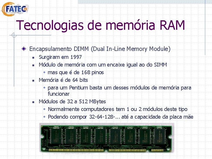 Hierarquia de Memria Arquitetura de Computadores Aula 2