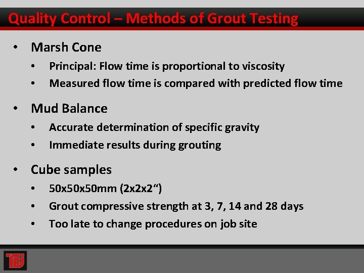 The Installation of Hollow Bars Joe Patterson TEI