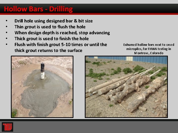 The Installation of Hollow Bars Joe Patterson TEI