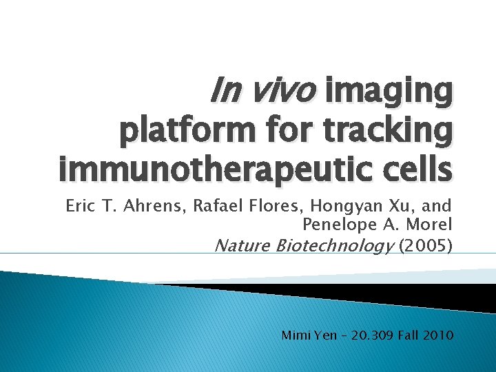 In vivo imaging platform for tracking immunotherapeutic cells