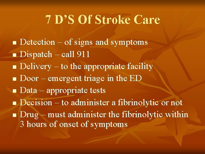 The Patient With An Altered Mental Status October