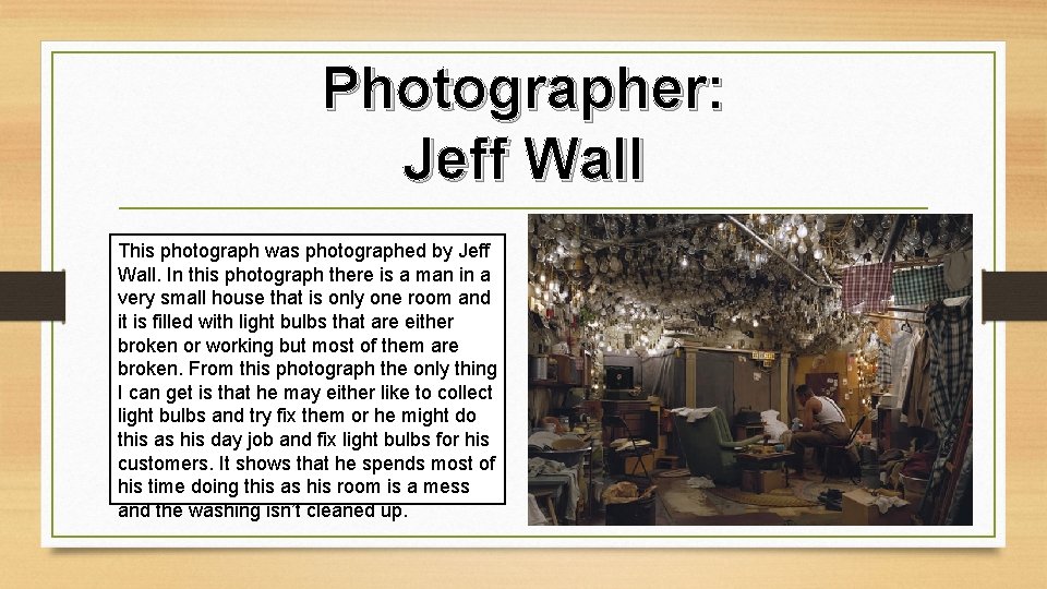 Narrative Project Lucy Tobitt Story Jeff Wall Insomnia